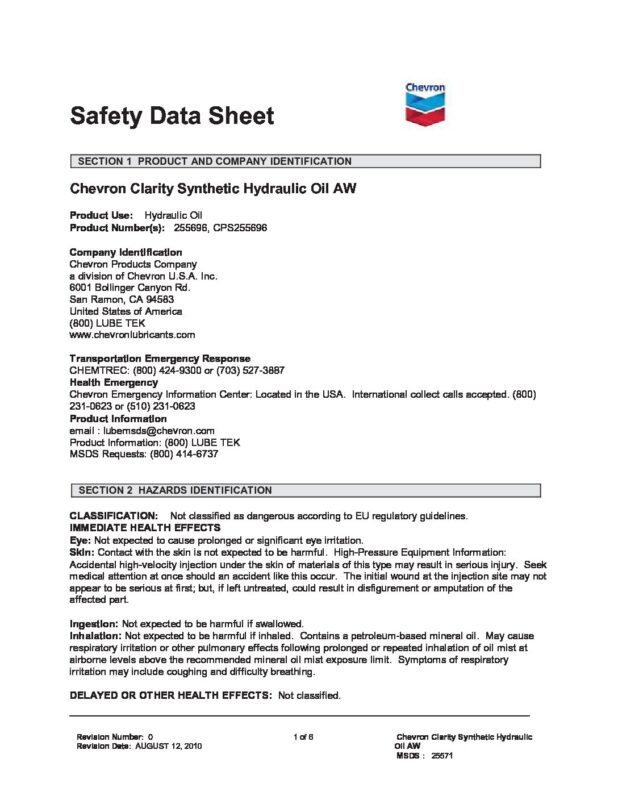 Chevron_AW_msds – Chemical.net