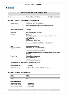 ROYCO560 – Chemical.net