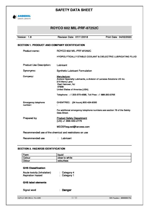 ROYCO602 – Chemical.net
