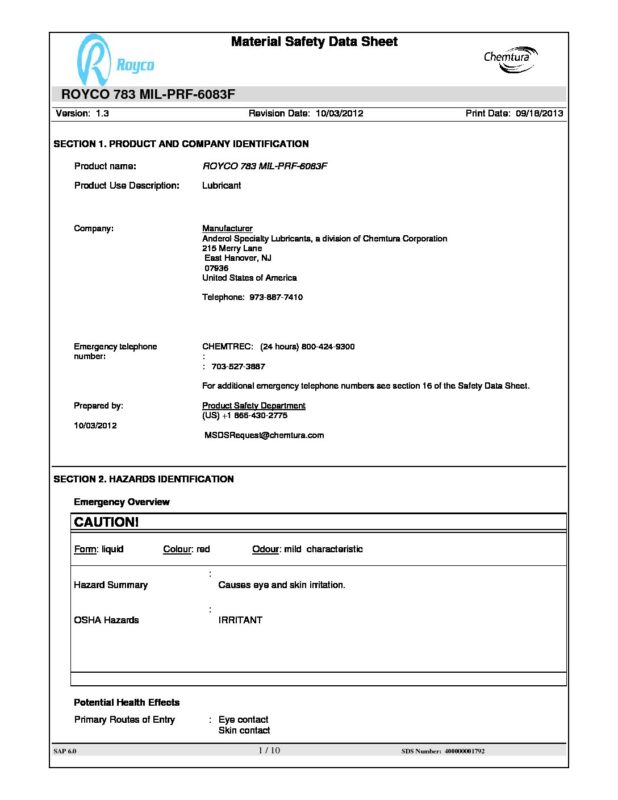 ROYCO783 – Chemical.net