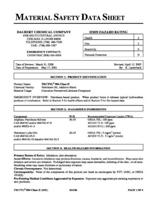 Tectyl894ClassII - Chemical.net