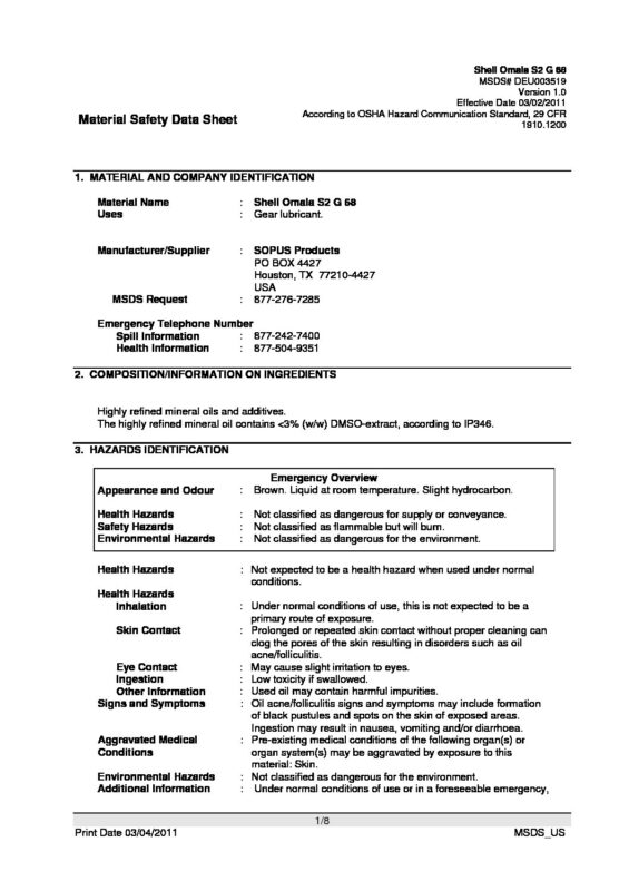 omala_68_MSDS – Chemical.net